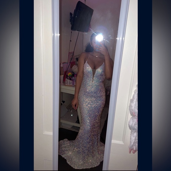 PromGirl | Dresses | Iridescent Sequin Mermaid Prom Dress | Poshmark